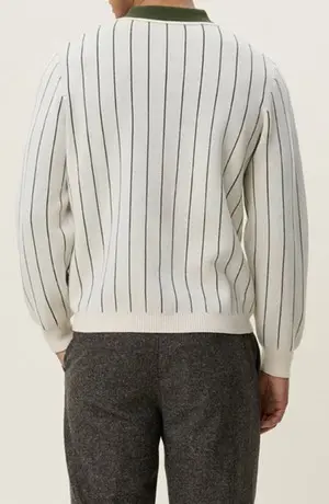 LES DEUX Signature Knitted Long Sleeve Polo