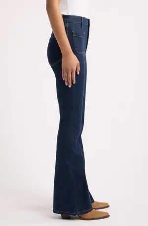 Warp + Weft Mia Patch Pocket High Waist Flare Jeans
