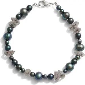 AWE INSPIRED Spellbound Sterling Pearl & Quartz Bracelet - Silver
