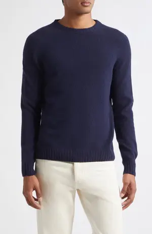 John Smedley Norfolk Sea Island Cotton Crewneck Sweater Midnight