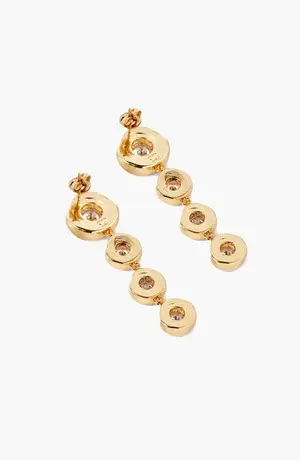 YOJ Carlo Drop Earrings In & Crystals