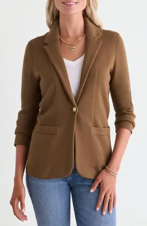 Vineyard Vines Merino Wool Blend Sweater Blazer - Coconut