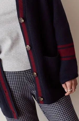 Marine Layer Varsity Long Cardigan