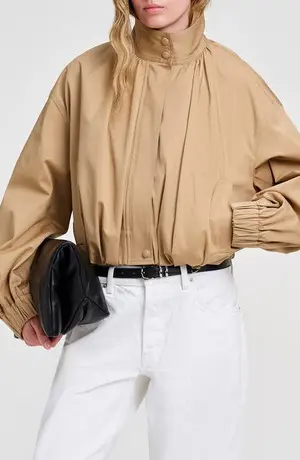 A.L.C. Amlie Bomber Jacket - Light Bark