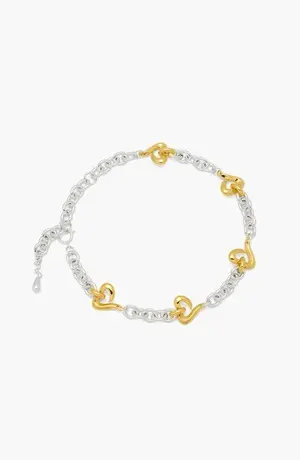 YOJ Loff Mix Metal Maxi Neckalce - Two Tone