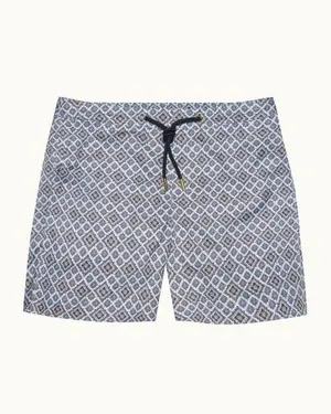 Orlebar Brown Bulldog Drawcord Mid Length Swim Shorts - Wave Blue