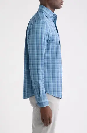 Bugatchi Devon Ooohcotton® Plaid Button-up Shirt - Slate