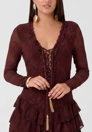 Rachel Rachel Roy Kitra Lace Up Mini Dress
