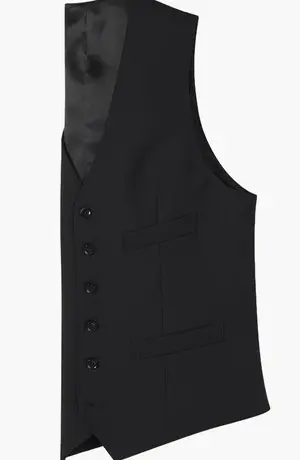 THE BLACK TUX Suit Vest - Black