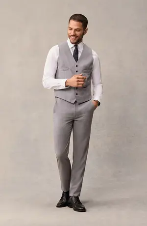 THE BLACK TUX Suit Vest - Light Grey
