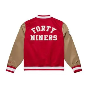 Mitchell & Ness San Francisco 49ers 80th Anniversary Satin Full-snap Jacket