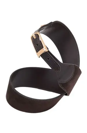 Maje Mixed Suede And Leather Corset Belt