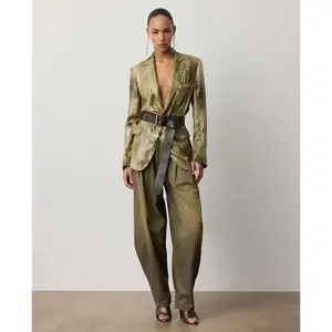 Ralph Lauren Ellen Foiled Cotton Denim Chino Pant