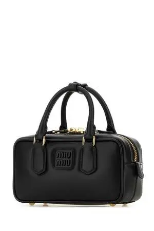 Miu Miu Leather Top Handle Bag - Black