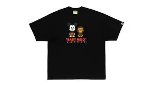 A BATHING APE X Disney Mickey Mouse Baby Milo Relaxed Fit Tee Shirt - Black
