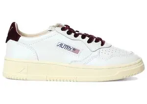AUTRY Medalist Leather Low Velvet - White/fig