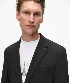 Karl Lagerfeld Slim-fit Monogram Pin Suit Jacket