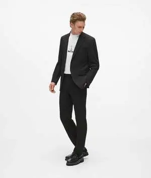 Karl Lagerfeld Slim-fit Monogram Pin Suit Jacket