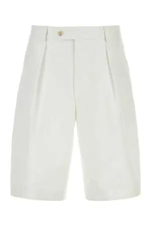 BOSS Cotton Bermuda Shorts - White