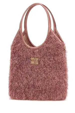 Miu Miu Embellished Fabric Handbag