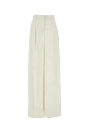 Max Mara Crepe Manetta Wide-leg Pant - White