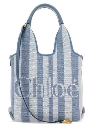 Chloé Embroidered Canvas Stripy Handbag - Multicolor