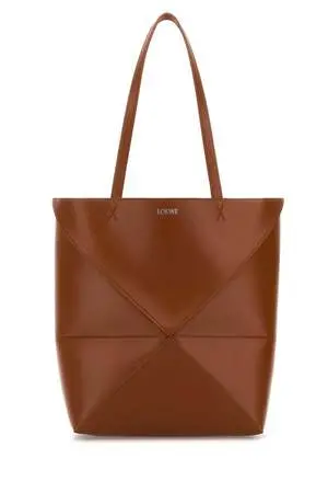 Loewe Caramel Leather Medium Puzzle Fold Shopping Bag