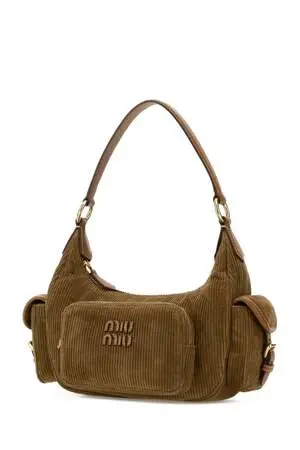 Miu Miu Biscuit Corduroy Pocket Shoulder Bag