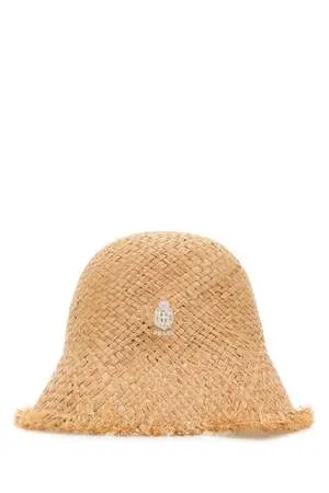 Prada Raffia Baseball Cap - Brown