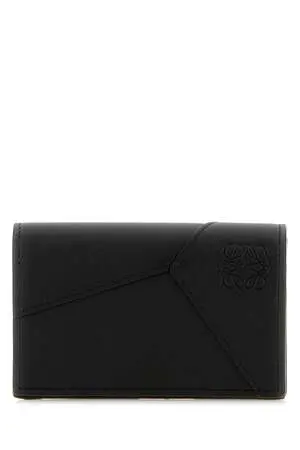 Loewe Leather Puzzle Coin Purse - Black