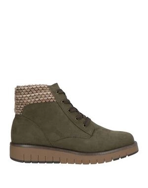 Marco Tozzi Ankle Boots Military Size Textile Fibers - Green