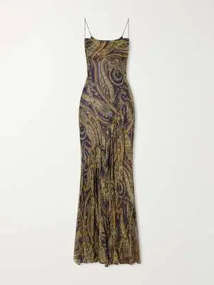 Etro Paisley-printed Silk-blend Maxi Dress