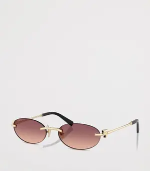Tiffany & Co. Metal Oval Sunglasses