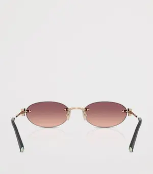 Tiffany & Co. Metal Oval Sunglasses