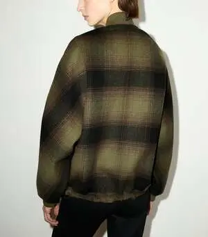 Max & Co. Virgin Wool Plaid Bomber Jacket