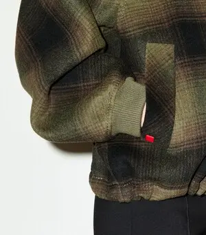 Max & Co. Virgin Wool Plaid Bomber Jacket