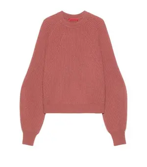Max & Co. Wool-cashmere Balloon-sleeve Sweater - Brown
