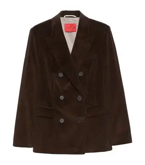 Max & Co. Corduroy Double-breasted Blazer - Brown