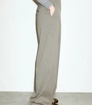 Max & Co. Houndstooth Check Wide-leg Trousers