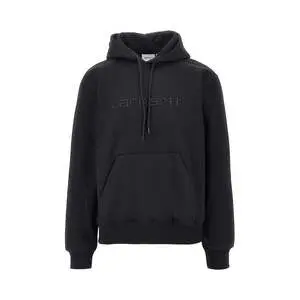 Carhartt Work In Progress Logo Embroidery Hoodie - Black