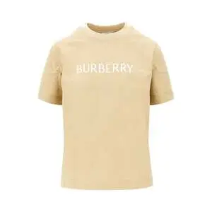Burberry Cotton Jersey T-shirt With Lettering Logo Print