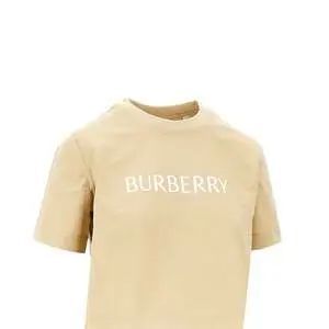 Burberry Cotton Jersey T-shirt With Lettering Logo Print