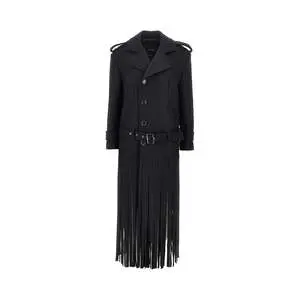 Pinko Fringed Wool-blend Coat