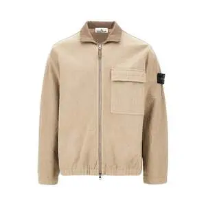 Stone Island Wool-blend Full-zip Overshirt An