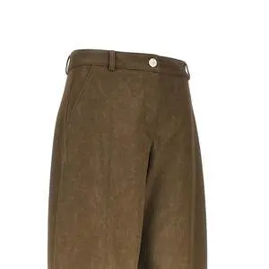 Pinko Nubuck-effect Fabric Pants