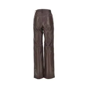 ROTATE BY BIRGER CHRISTENSEN Leather Straight Leg Pants