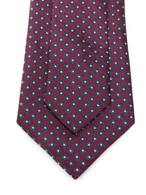 Emporio Armani Geometric-pattern Silk Tie