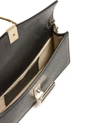 VALEXTRA Goldtone Flap Bag