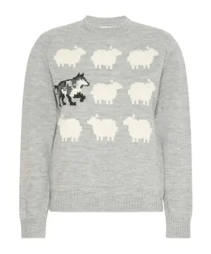 Max Mara Alpaca And Wool-blend Yarn Sweater Light Grey