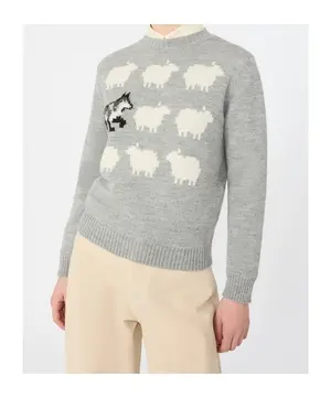 Max Mara Alpaca And Wool-blend Yarn Sweater Light Grey